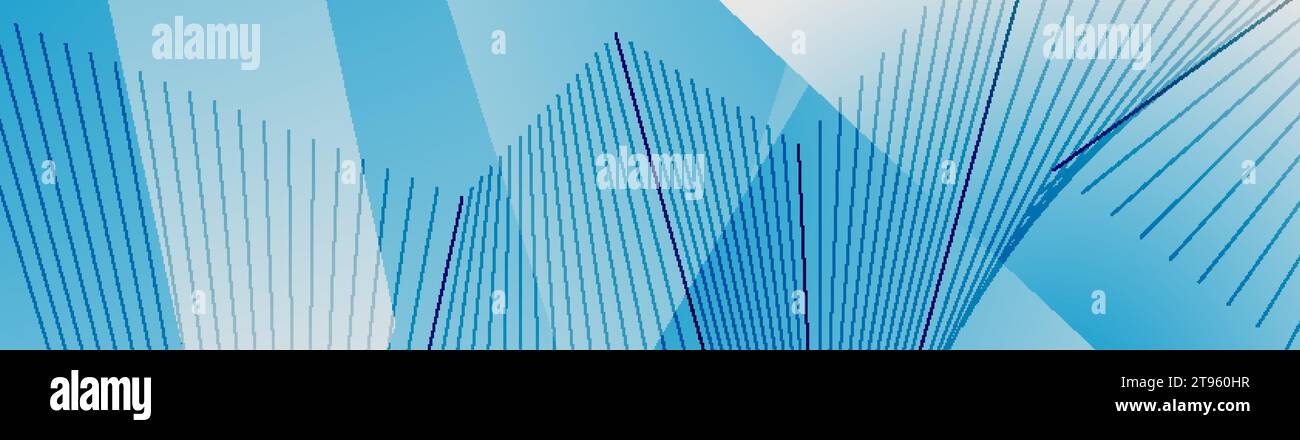 Minimal white blue tech abstract background with stripes and curved lines. Vector banner design ...