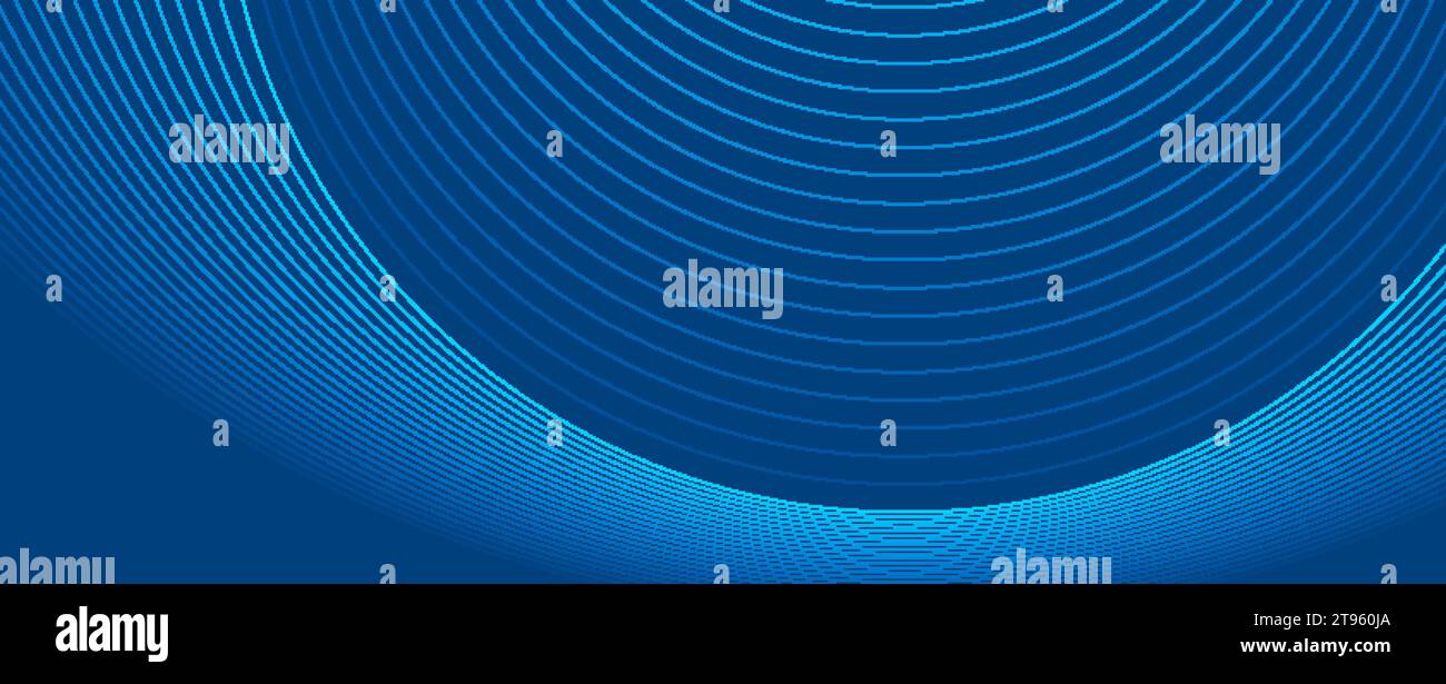 Bright blue round lines technology futuristic background. Minimal ...