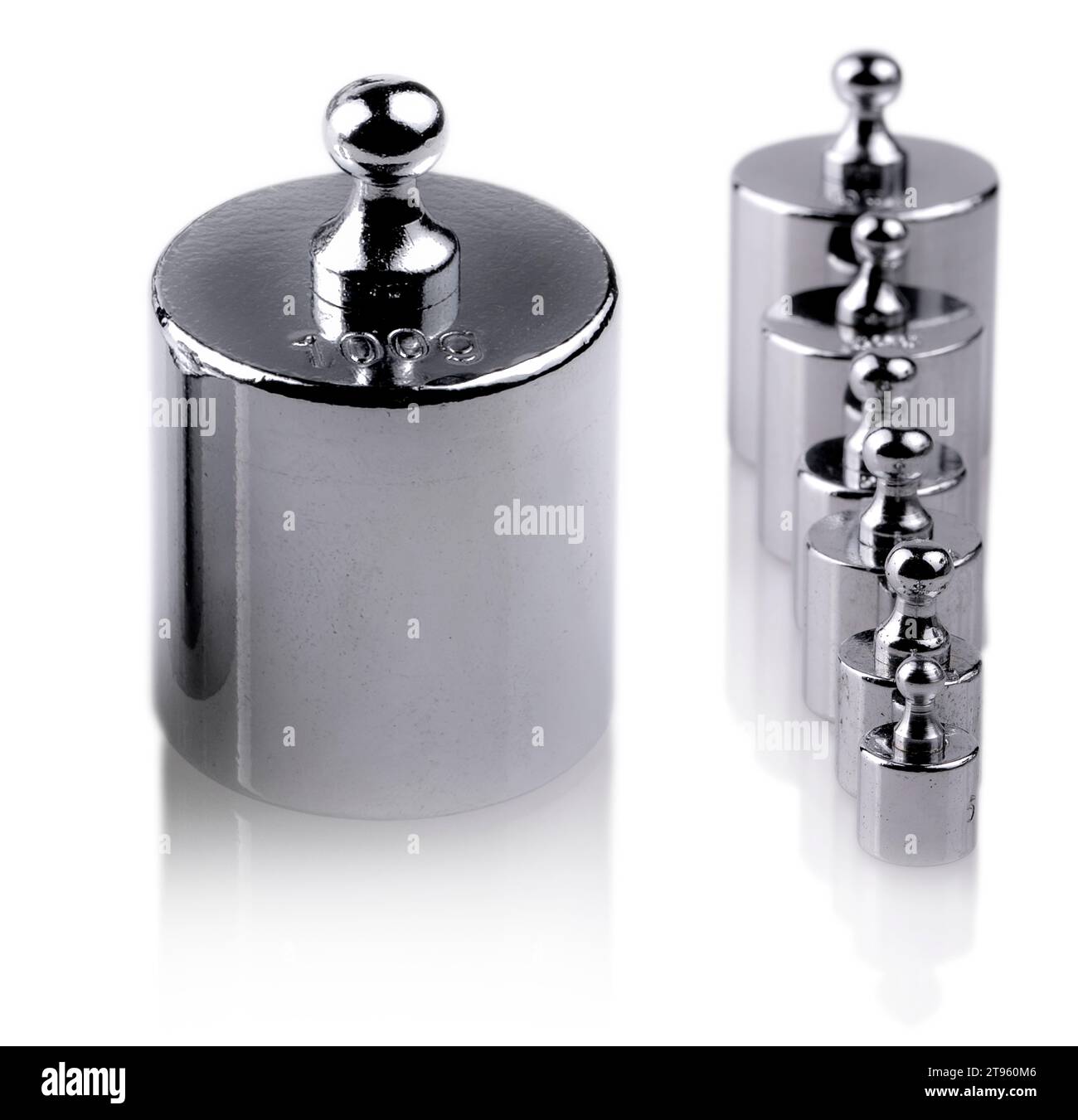 The set of Weights for scales carved on white background Stock Photo ...