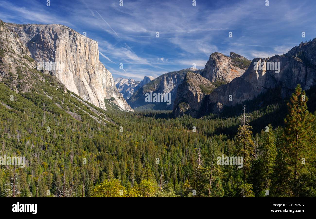 Yosemite National Park Panorama, Scenic Tunnel View Roadside Viewpoint ...