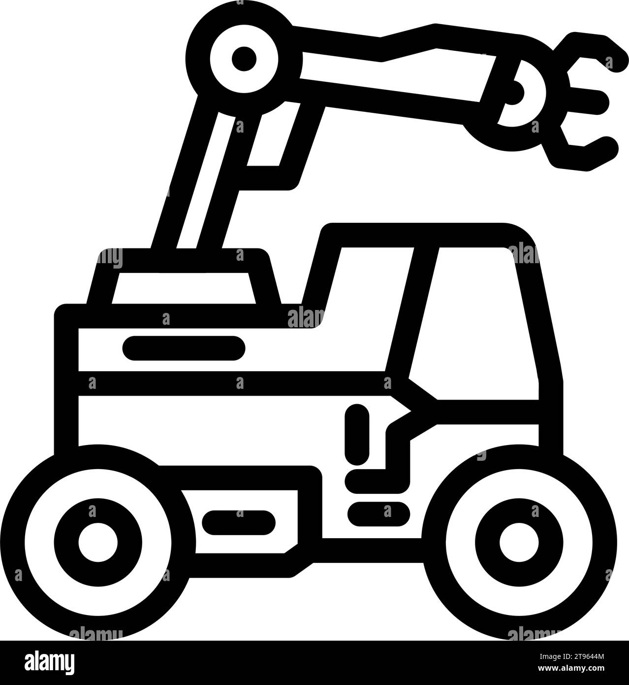 mobile robot autonomous delivery line icon vector illustration Stock ...