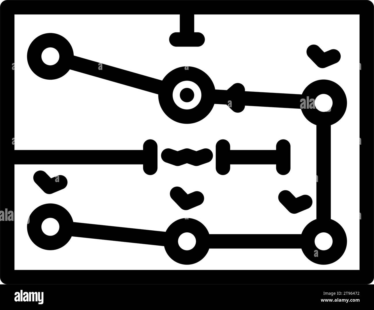 route optimization autonomous delivery line icon vector illustration ...