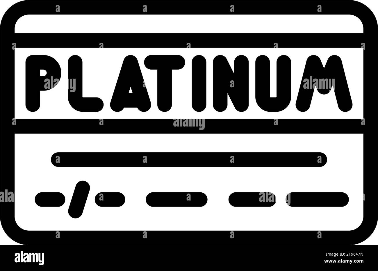 platinum card bank payment line icon vector illustration Stock Vector ...