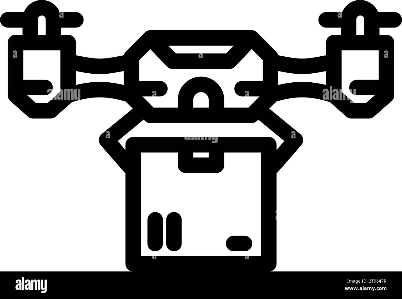 delivery drone line icon vector illustration Stock Vector Image & Art - Alamy