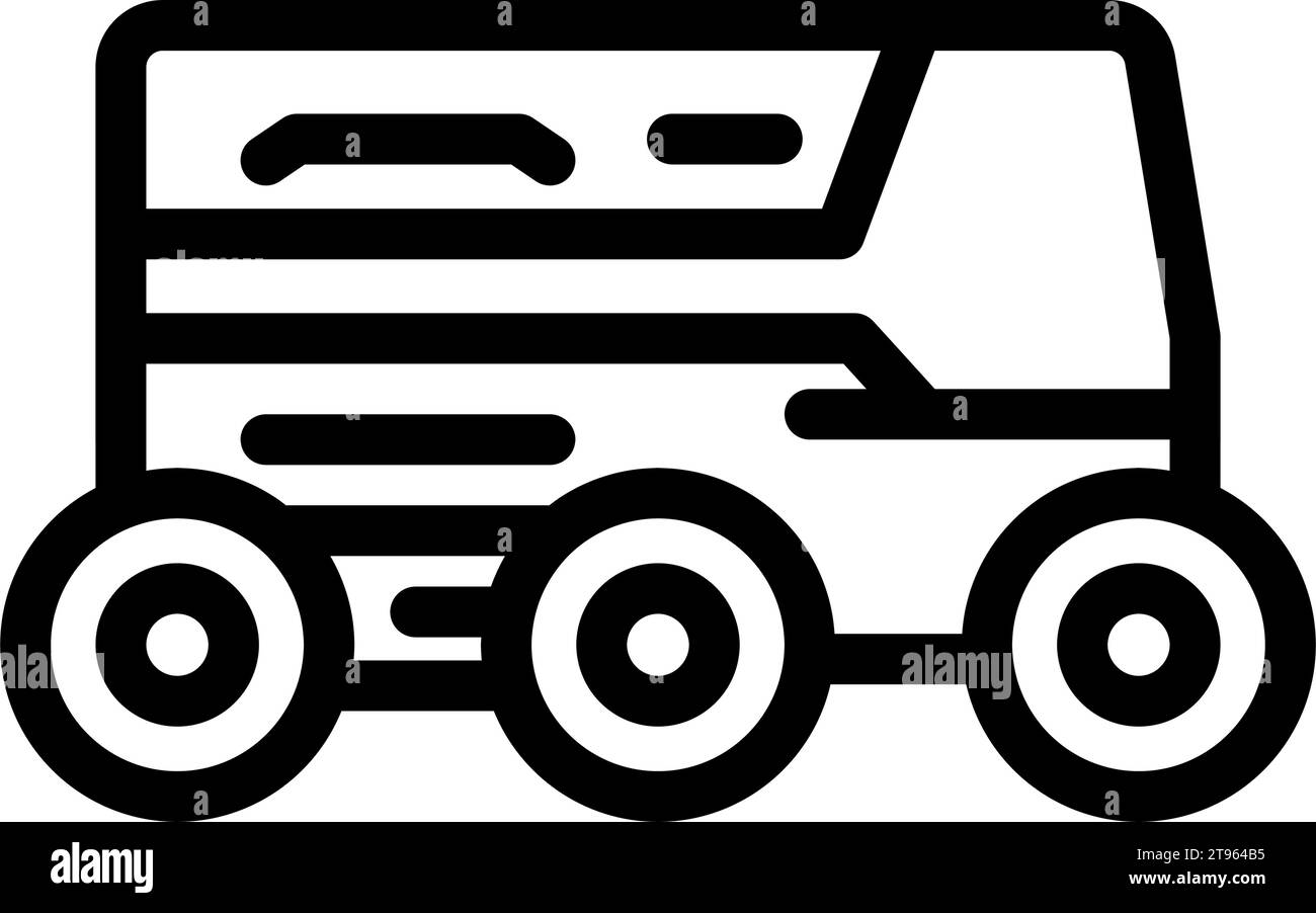 robot courier autonomous delivery line icon vector illustration Stock Vector Image & Art - Alamy