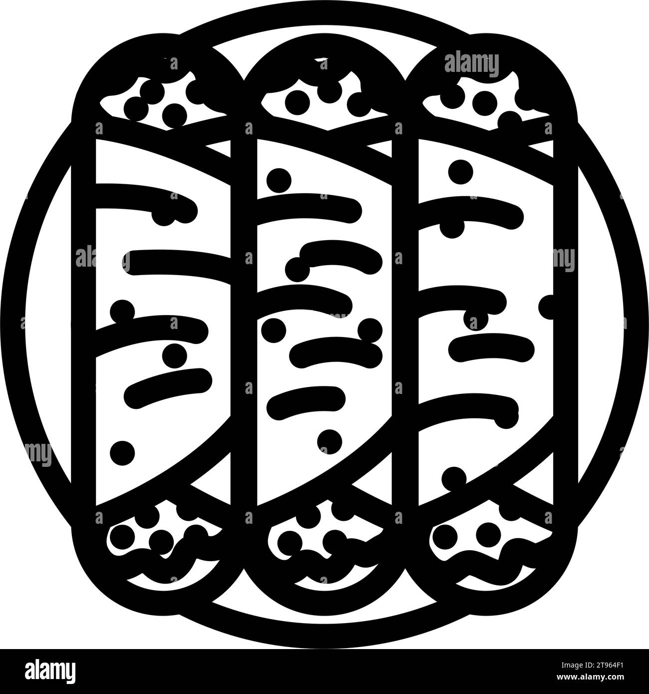 enchiladas mexican cuisine line icon vector illustration Stock Vector ...