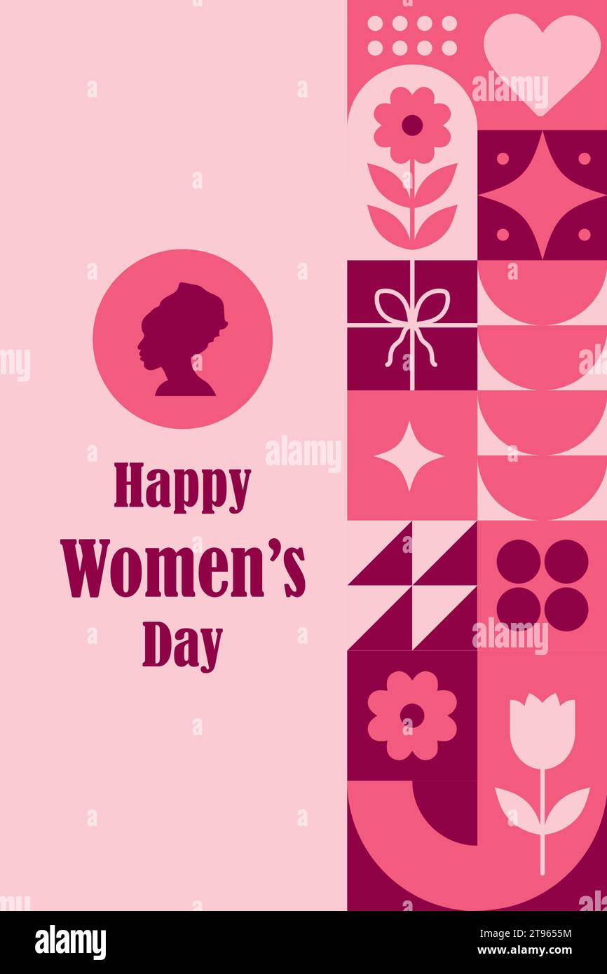 8 march modern neo geometric abstract background. International womens ...