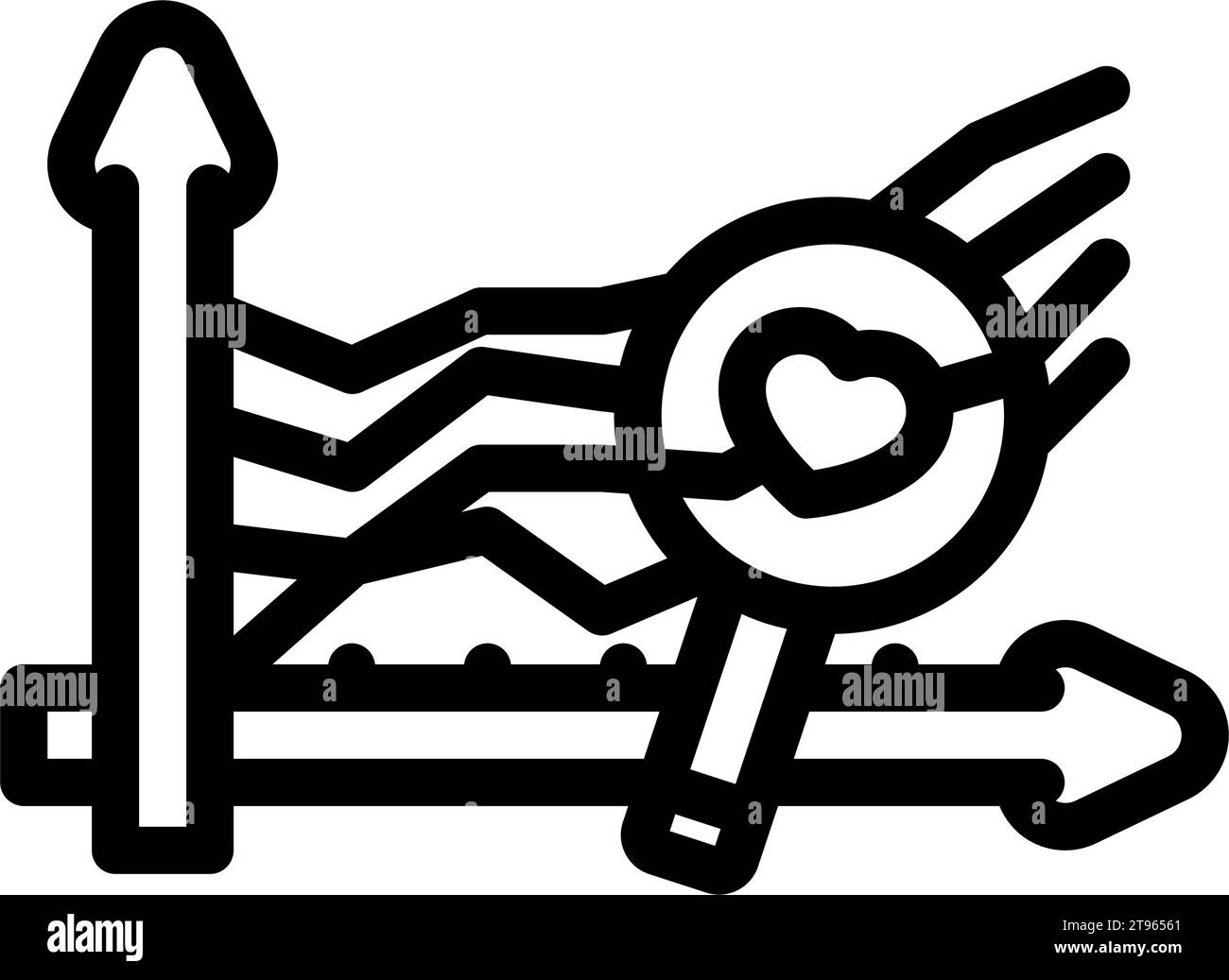 trend analysis social media line icon vector illustration Stock Vector ...