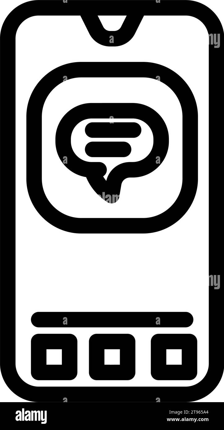 chat social media line icon vector illustration Stock Vector Image ...