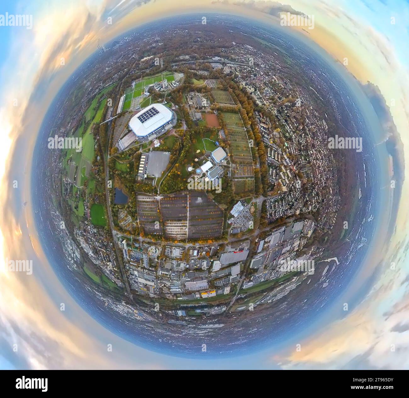 Luftbild, Bundesligastadion Veltins-Arena des FC Schalke 04, auch Arena ...