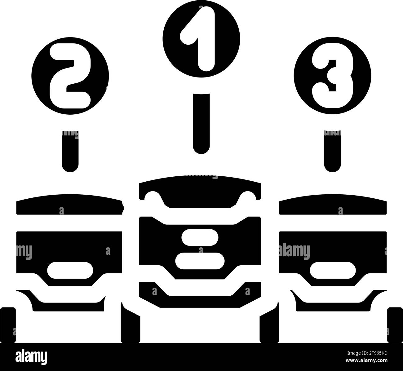 robot fleet autonomous delivery glyph icon vector illustration Stock ...