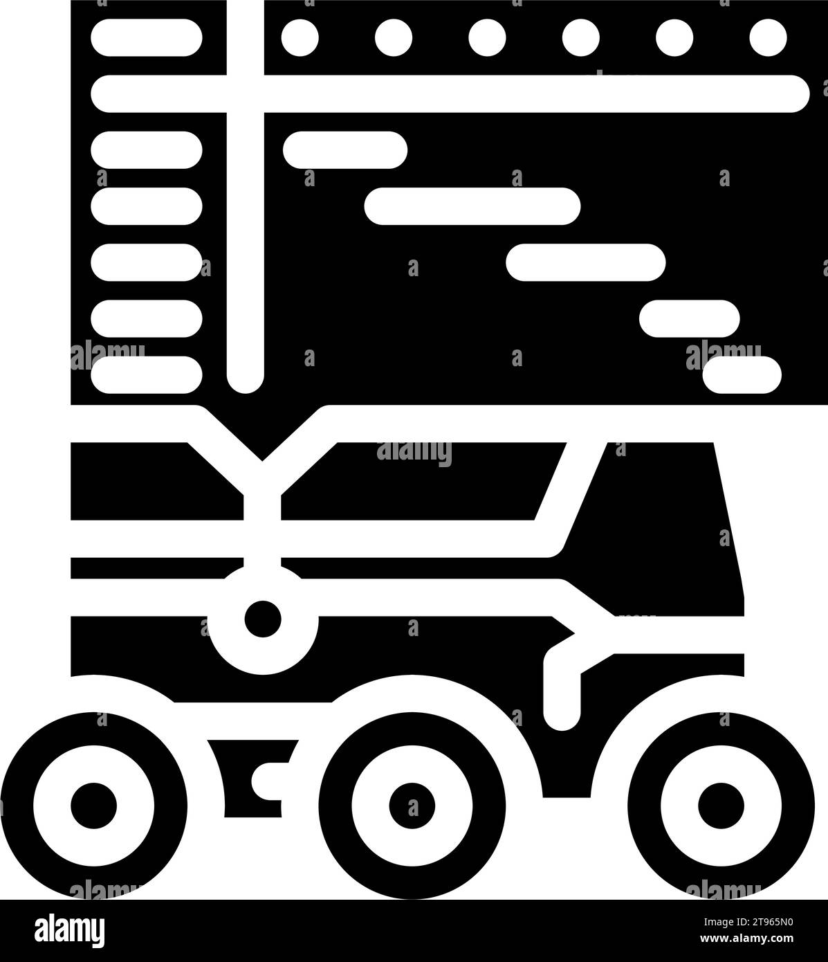 delivery scheduler autonomous glyph icon vector illustration Stock ...