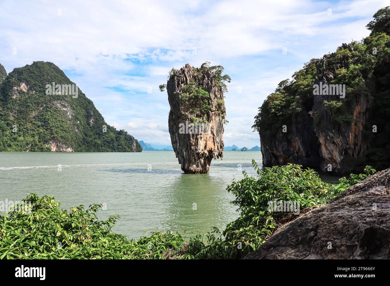 View to James Bond island (Koh Tapu) in Phang Nga bay of Andaman sea ...
