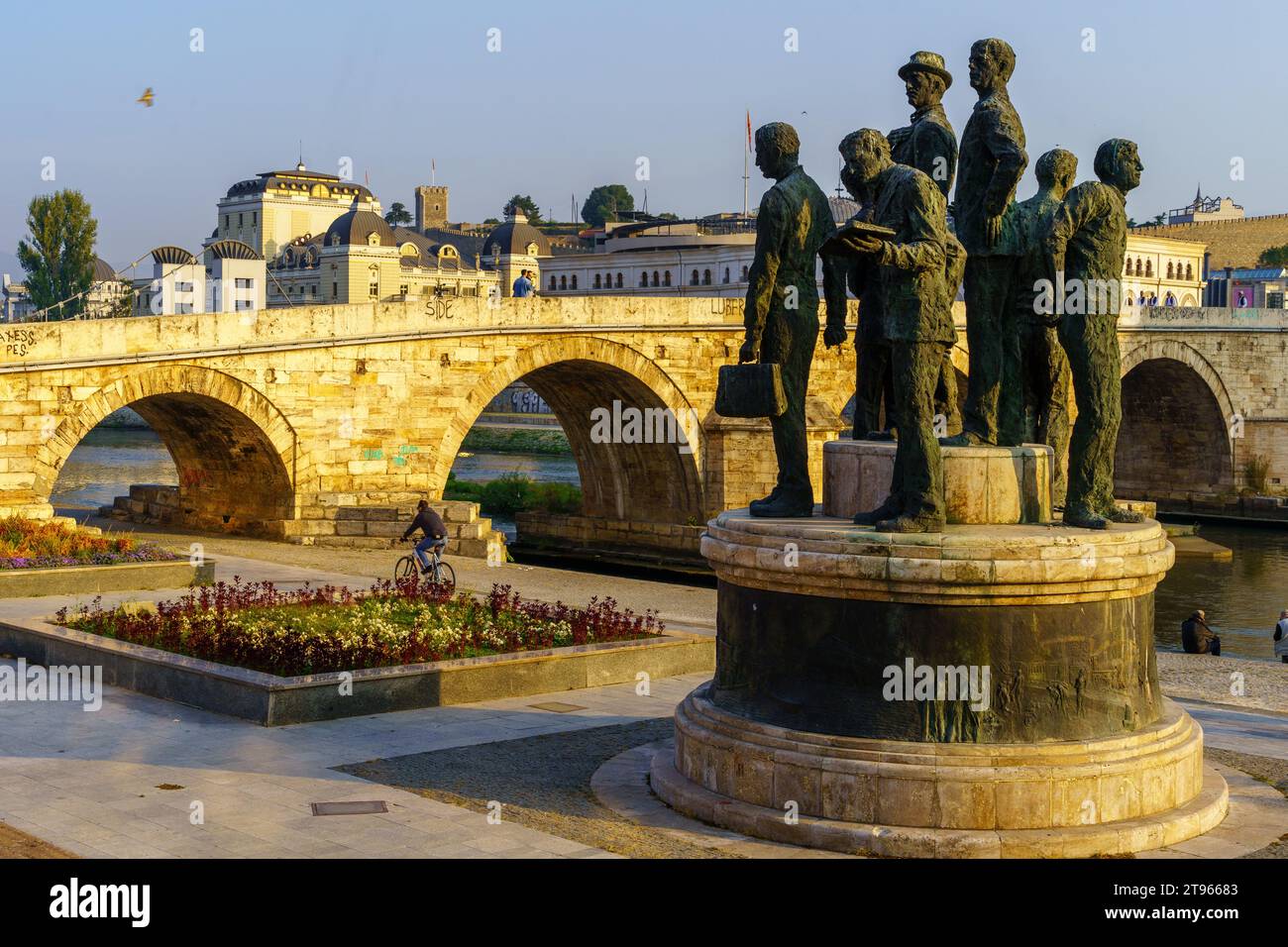 Skopje, North Macedonia - October 05, 2023: View of the Boatmen of ...