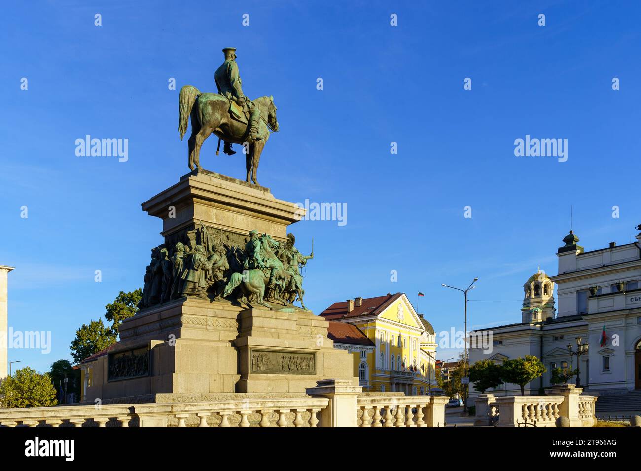 Sofia, Bulgaria - October 09, 2023: View of the Monument to the Tsar ...