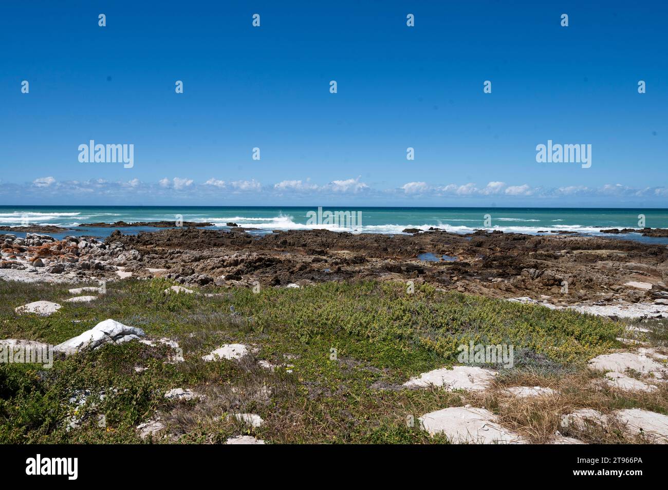 Cape Agulhas, Cape Needle, southernmost point of Africa and border between the Atlantic and ...