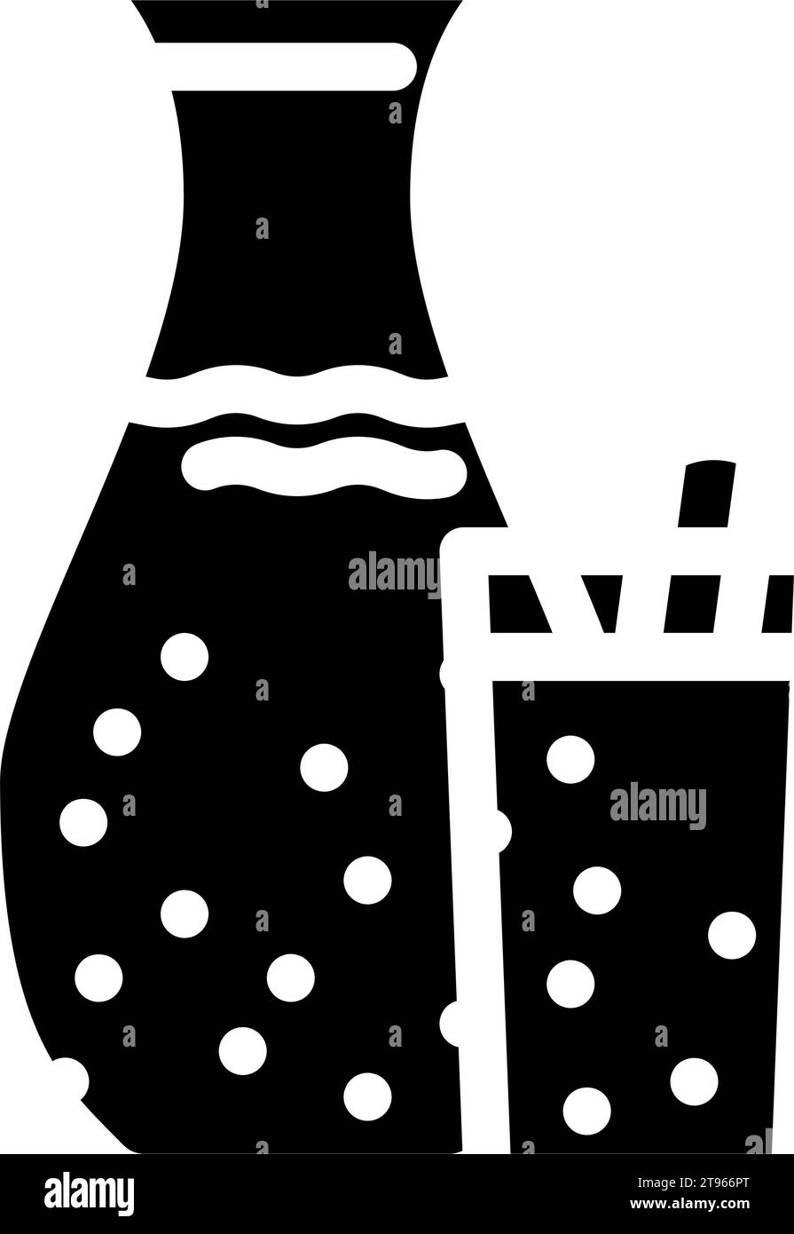 horchata mexican cuisine glyph icon vector illustration Stock Vector ...