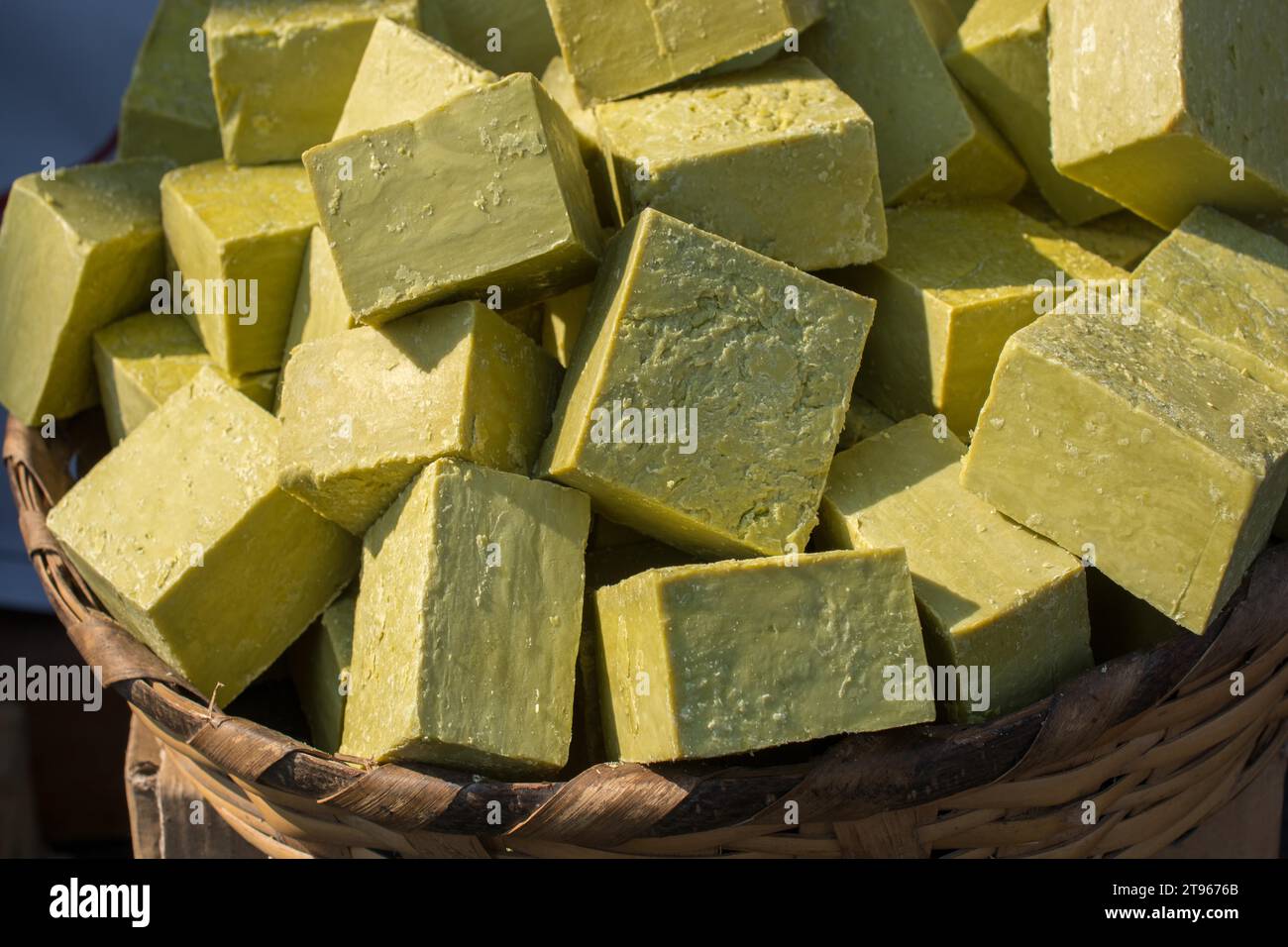 Collection of bars of fragrant hand made organic soap Stock Photo - Alamy