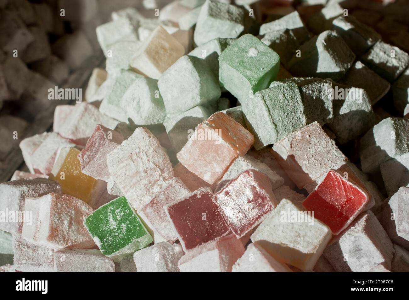 Load of traditional turkish delight lokum candy Stock Photo - Alamy