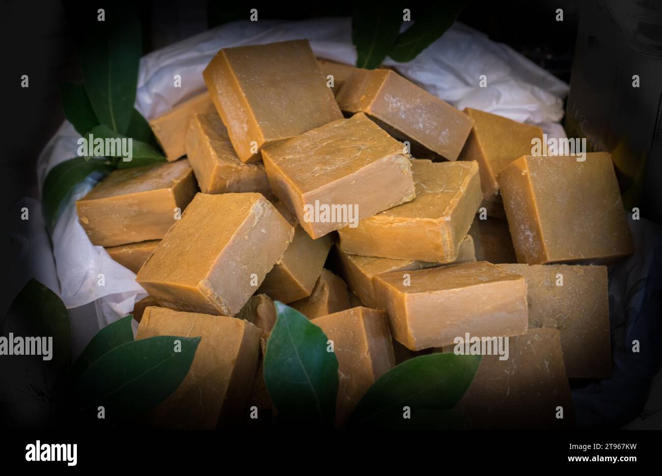 Collection of bars of fragrant hand made organic soap Stock Photo - Alamy