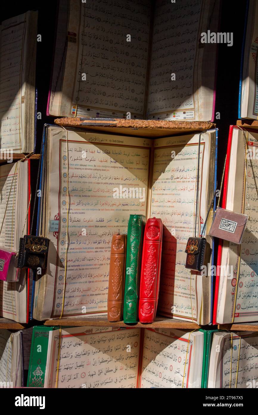 Islamic Holy Book Quran on the market shelf Stock Photo - Alamy