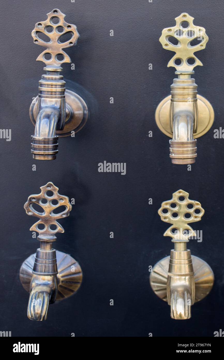 Turkish Ottoman style water tap examples Stock Photo - Alamy