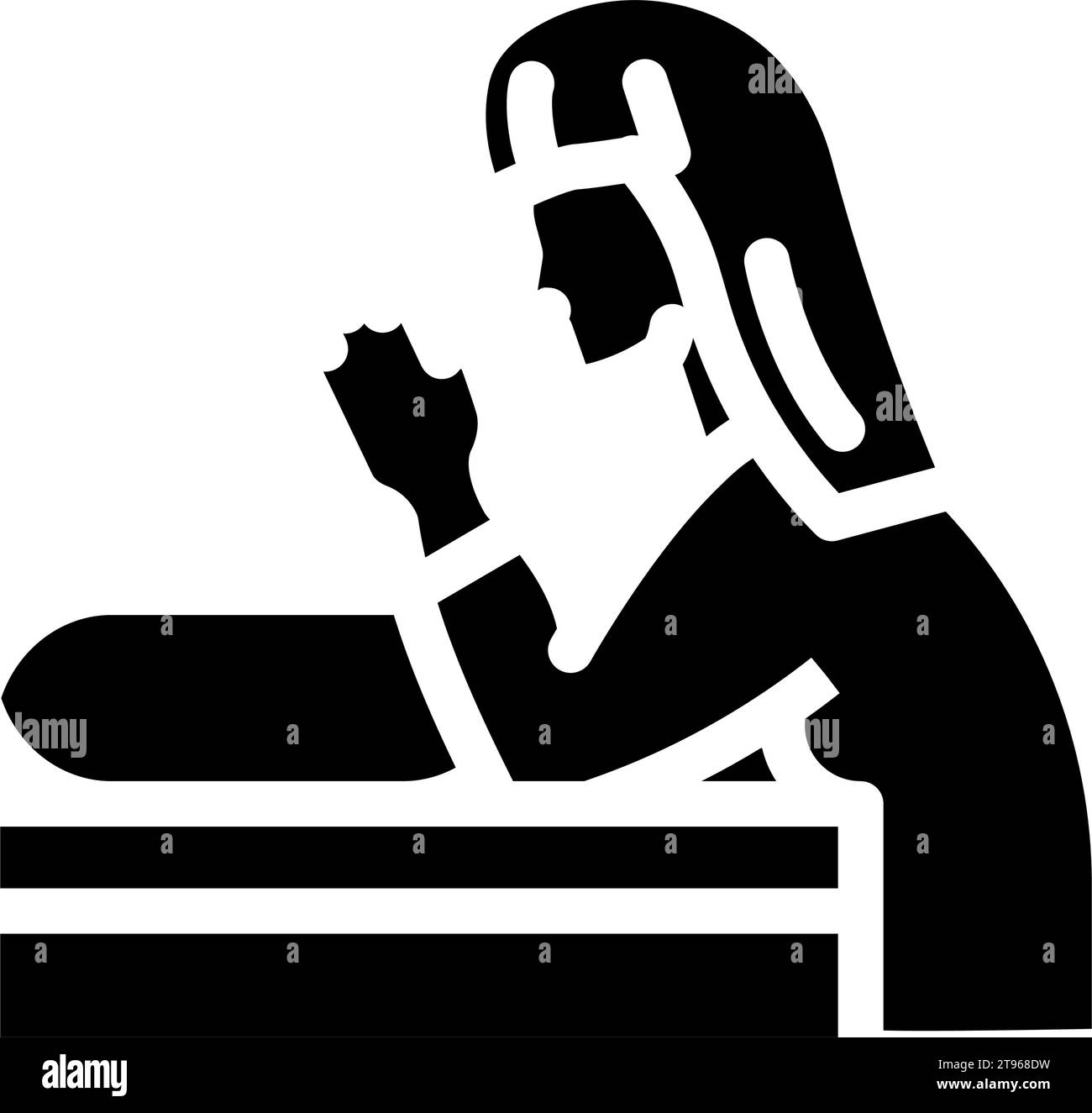 bedtime prayer sleep night glyph icon vector illustration Stock Vector ...