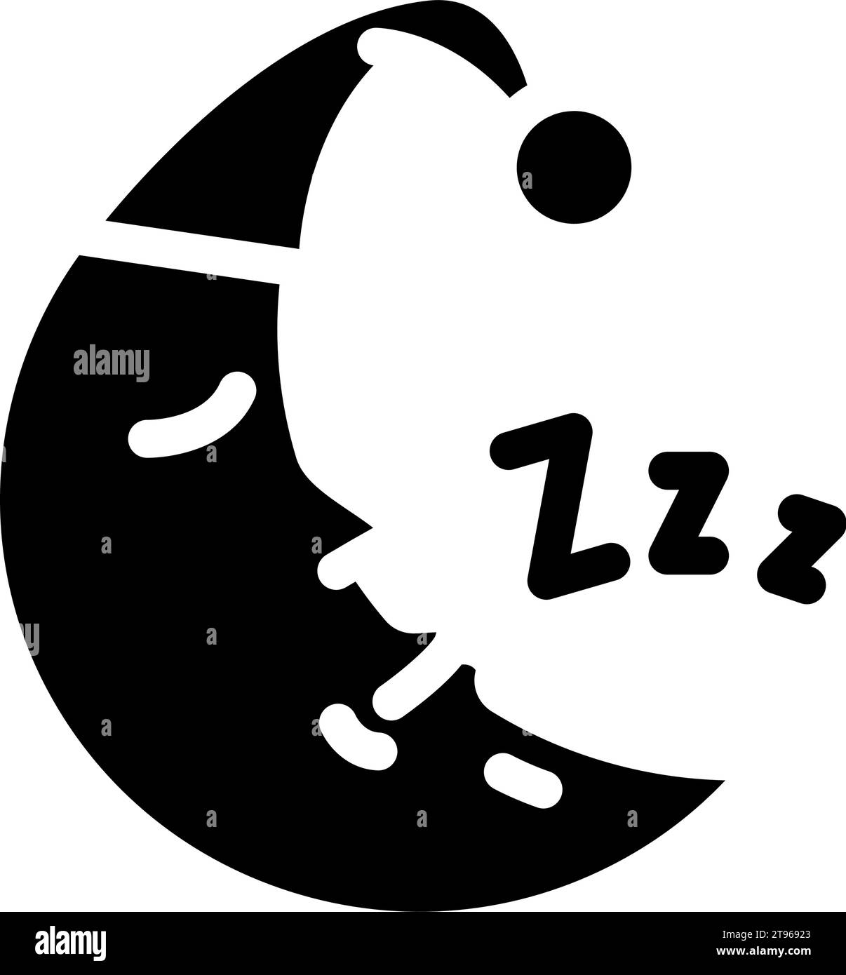 Vector man sleeping moon black icon hi-res stock photography and images ...