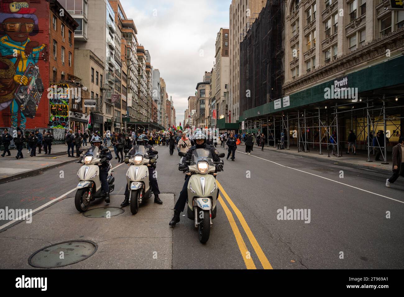 Pro-Palestinian protesters gather in Union Square to "Flood Manhattan ...
