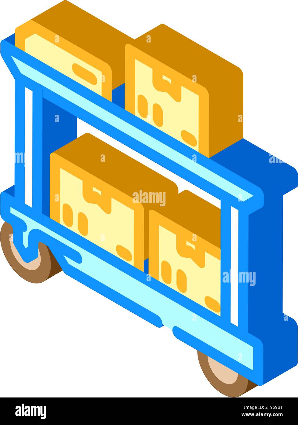 autonomous cart isometric icon vector illustration Stock Vector Image ...