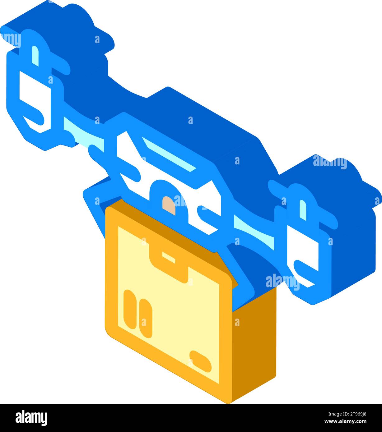 delivery drone isometric icon vector illustration Stock Vector Image ...