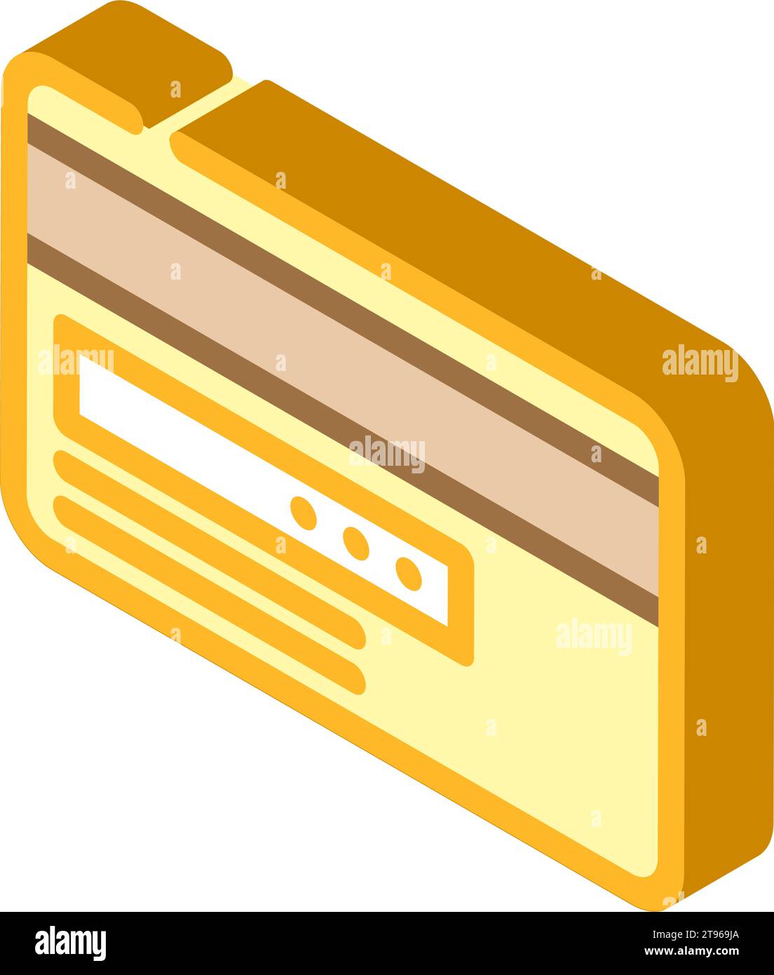 credit card back bank payment isometric icon vector illustration Stock ...
