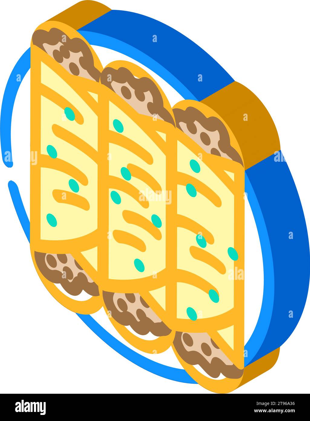 enchiladas mexican cuisine isometric icon vector illustration Stock ...