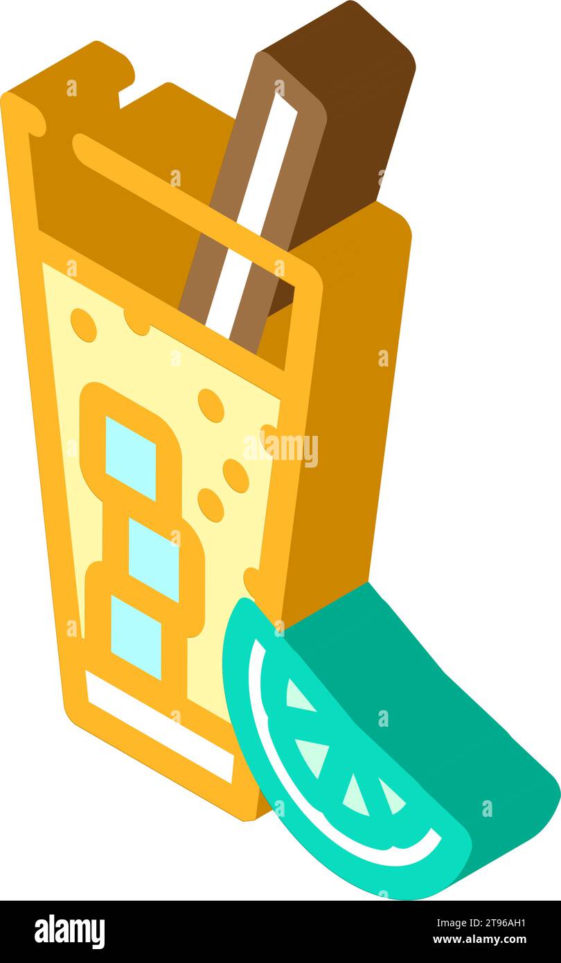 nightcap drink sleep night isometric icon vector illustration Stock ...