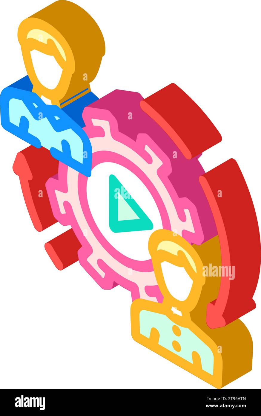 customer interaction social media isometric icon vector illustration ...