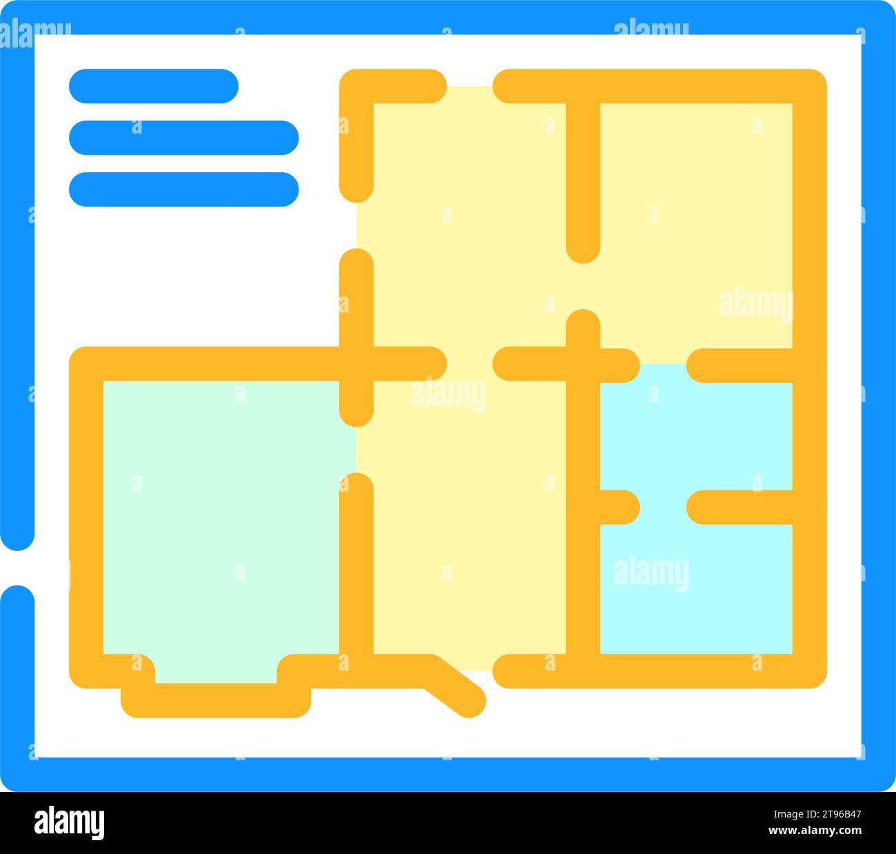 floor plans architectural drafter color icon vector illustration Stock ...