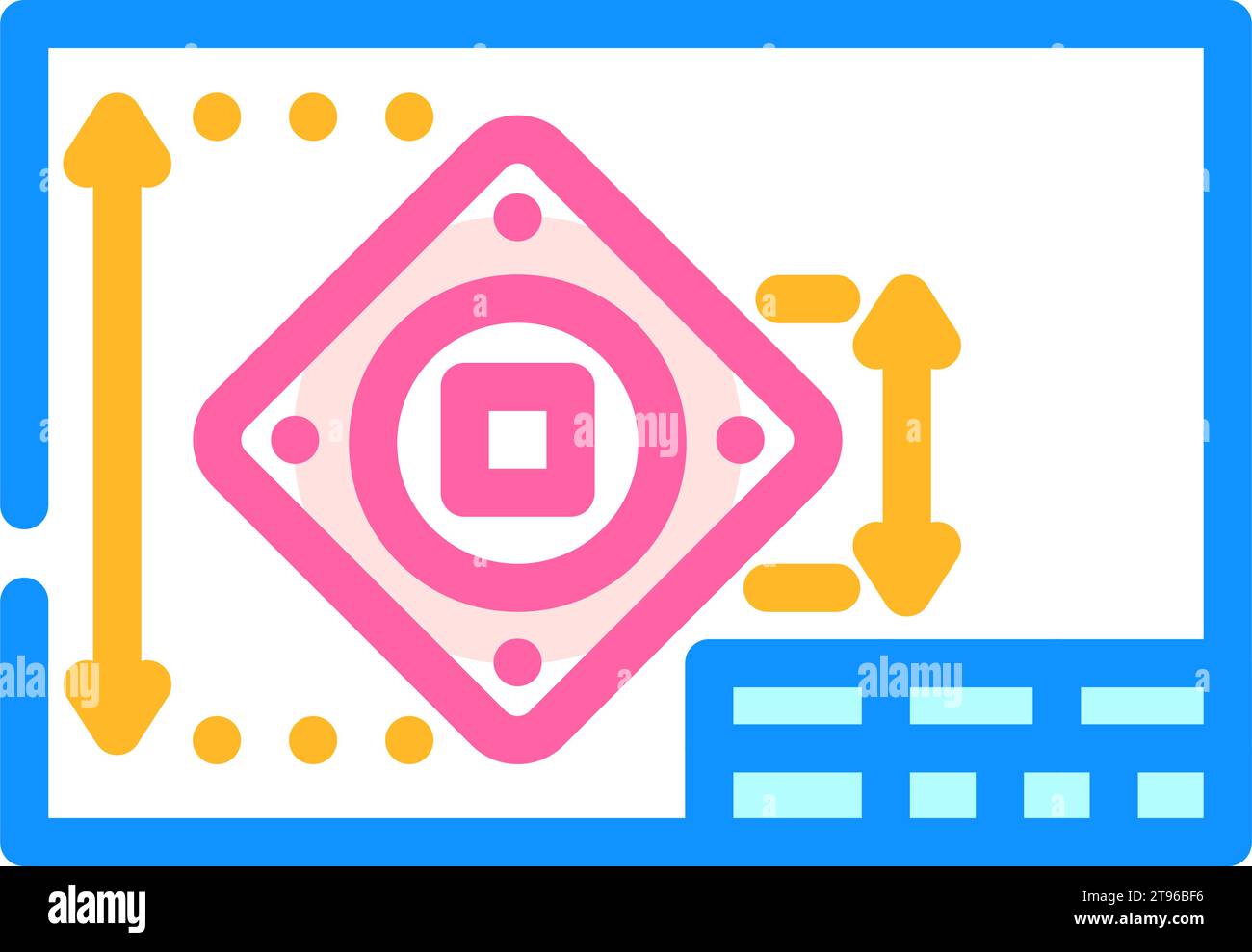 2d drafting architectural drafter color icon vector illustration Stock ...