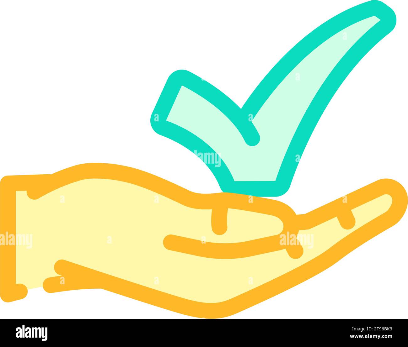 hand check mark color icon vector illustration Stock Vector Image & Art ...
