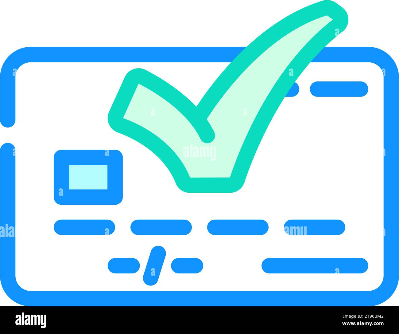 credit card green check color icon vector illustration Stock Vector ...