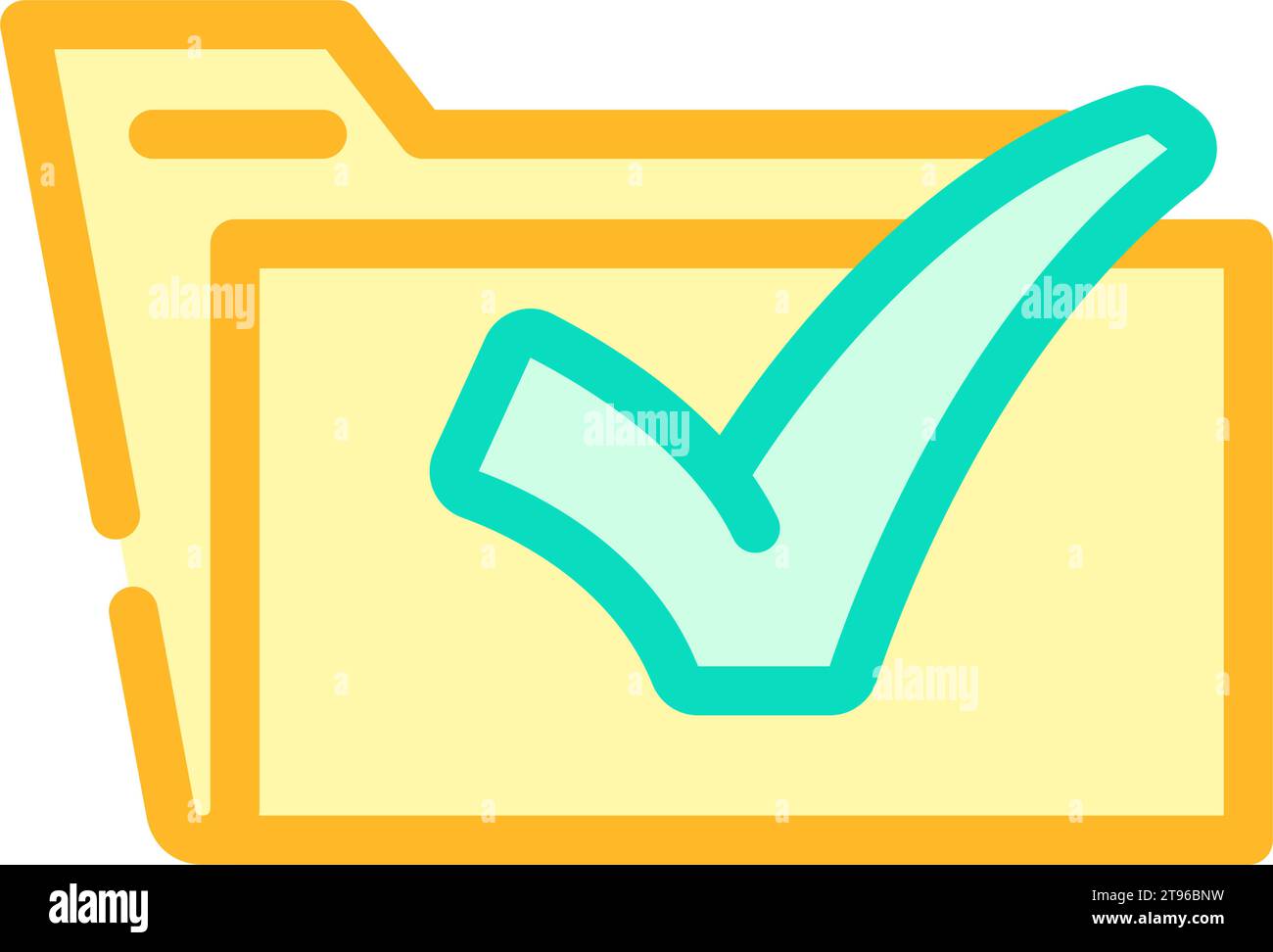 folder green check mark color icon vector illustration Stock Vector ...