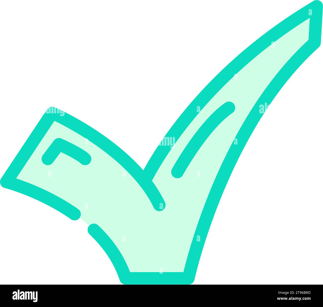 green check color icon vector illustration Stock Vector Image & Art - Alamy