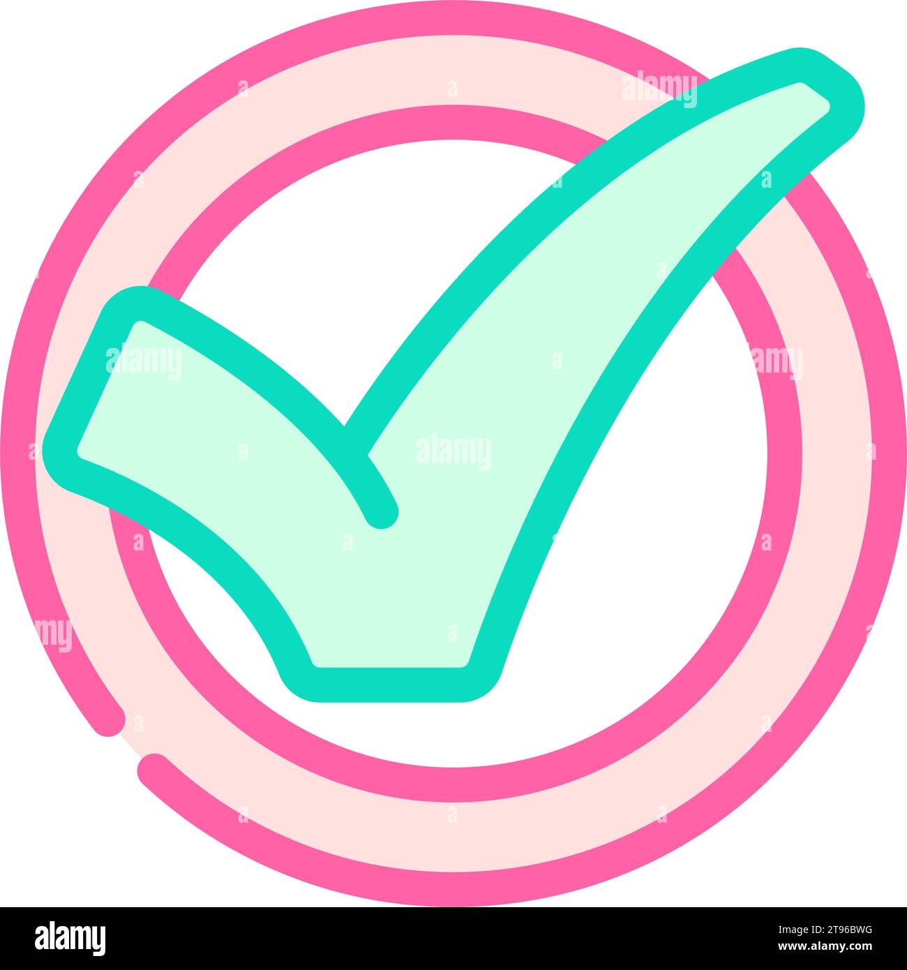 check mark circle color icon vector illustration Stock Vector Image ...