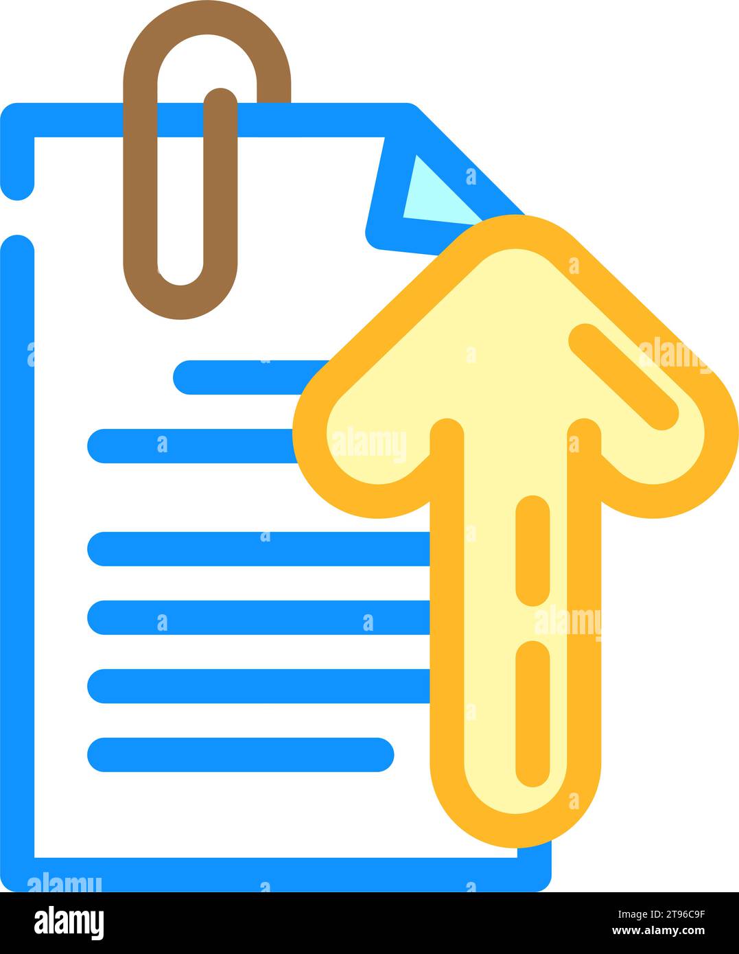 paperclip attached file color icon vector illustration Stock Vector ...