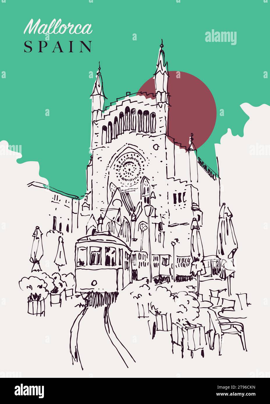 Mallorca island view Stock Vector Images - Alamy