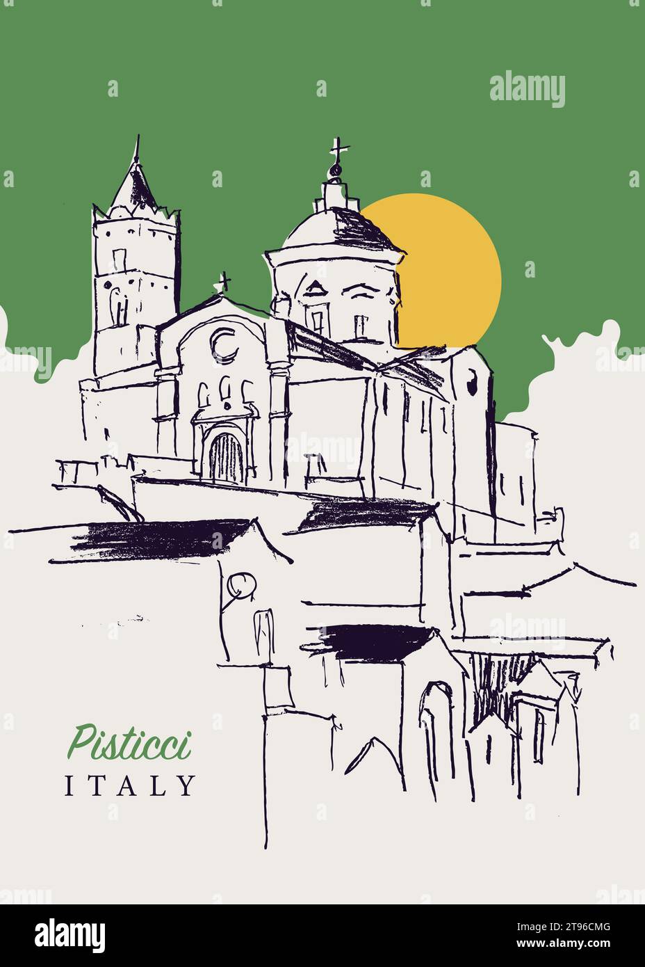 Ancient southern italy illustration Stock Vector Images - Alamy