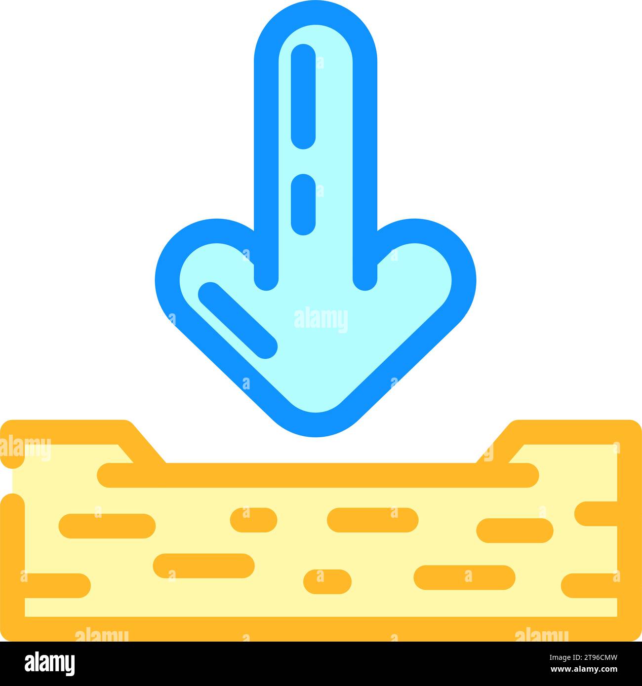 down arrow data loading color icon vector illustration Stock Vector ...