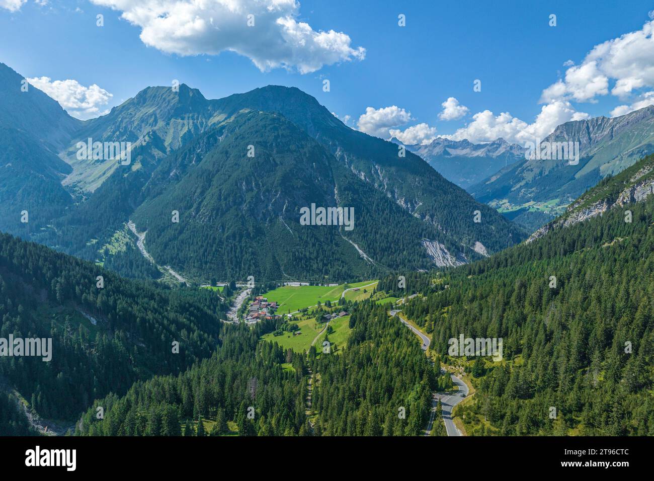 Impressive view to the region around Pfafflar in the tyrolean alps near ...