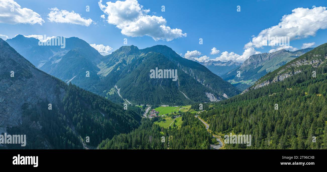 Impressive view to the region around Pfafflar in the tyrolean alps near ...