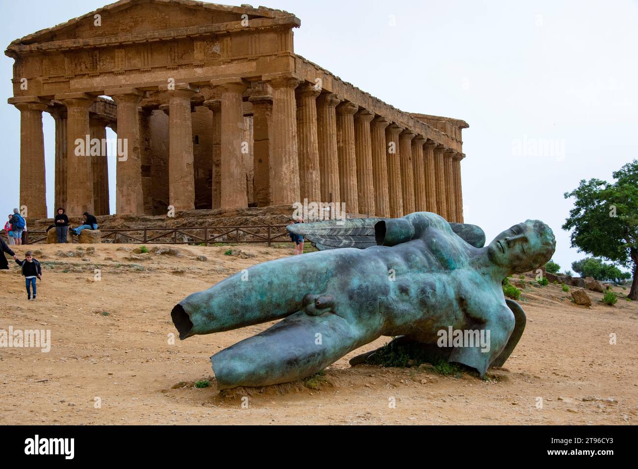 Broken Statue of Icarus - Agrigento - Italy Stock Photo - Alamy