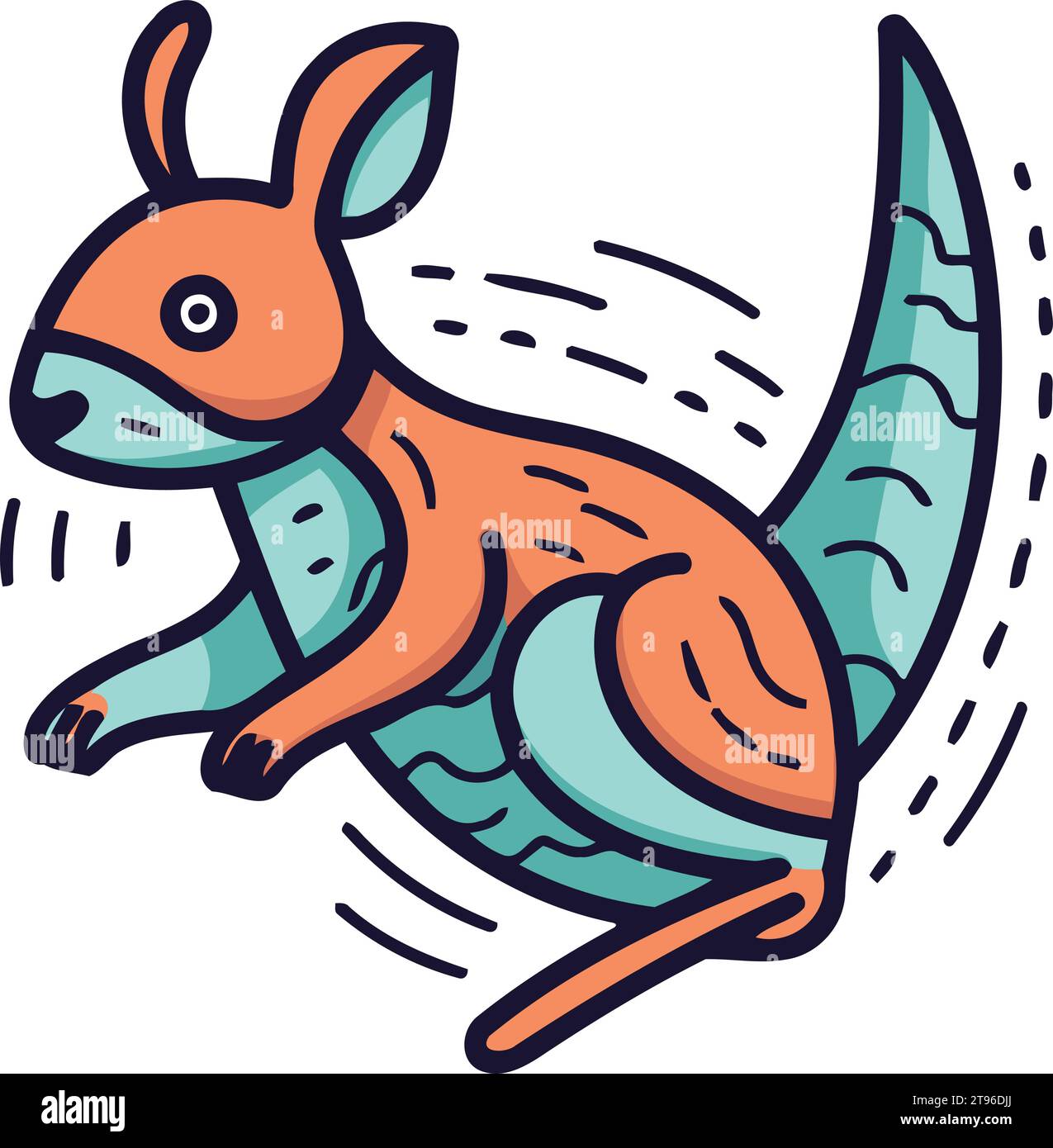 Cartoon kangaroo jumping Cut Out Stock Images & Pictures - Alamy
